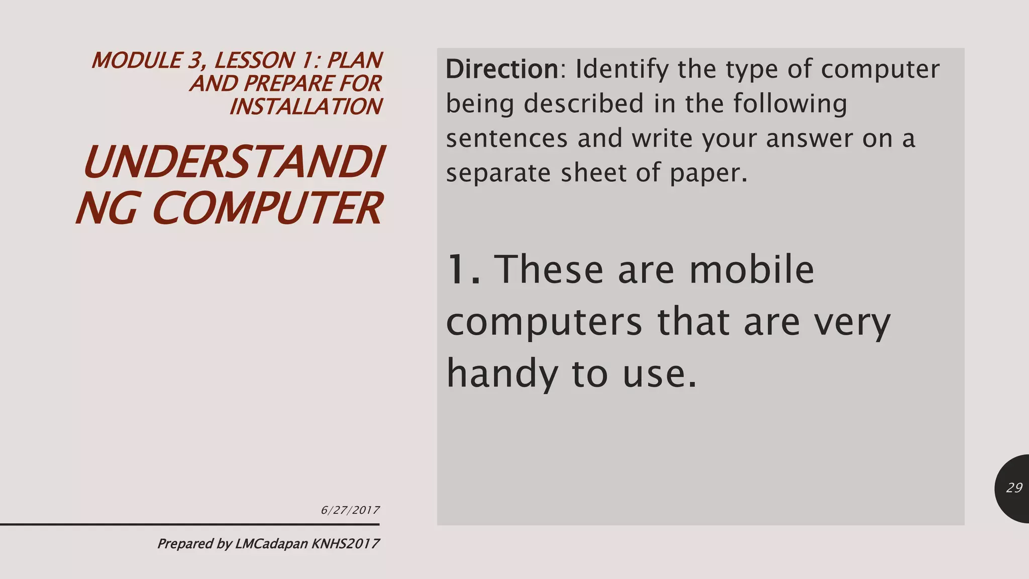 Ict 9 module 3, lesson 1.2 understanding computers | PPTX