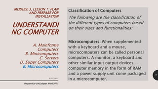 Ict 9 module 3, lesson 1.2 understanding computers | PPTX