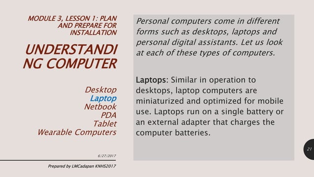 Ict 9 module 3, lesson 1.2 understanding computers | PPTX | Internet ...