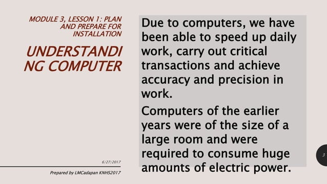 Ict 9 module 3, lesson 1.2 understanding computers | PPTX | Internet ...