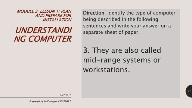 Ict 9 module 3, lesson 1.2 understanding computers | PPTX | Internet ...