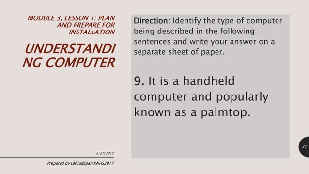 Ict 9 module 3, lesson 1.2 understanding computers | PPTX | Internet ...
