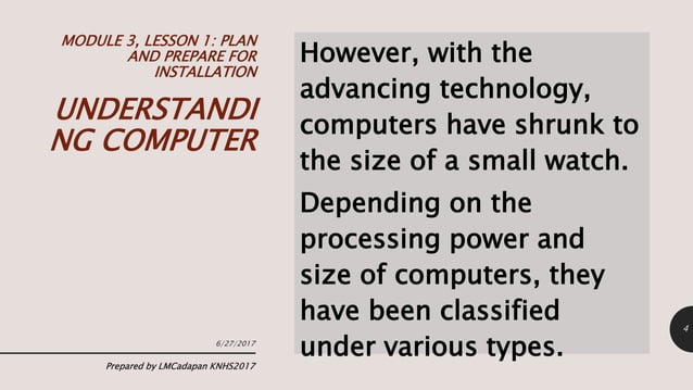 Ict 9 module 3, lesson 1.2 understanding computers | PPTX | Internet ...