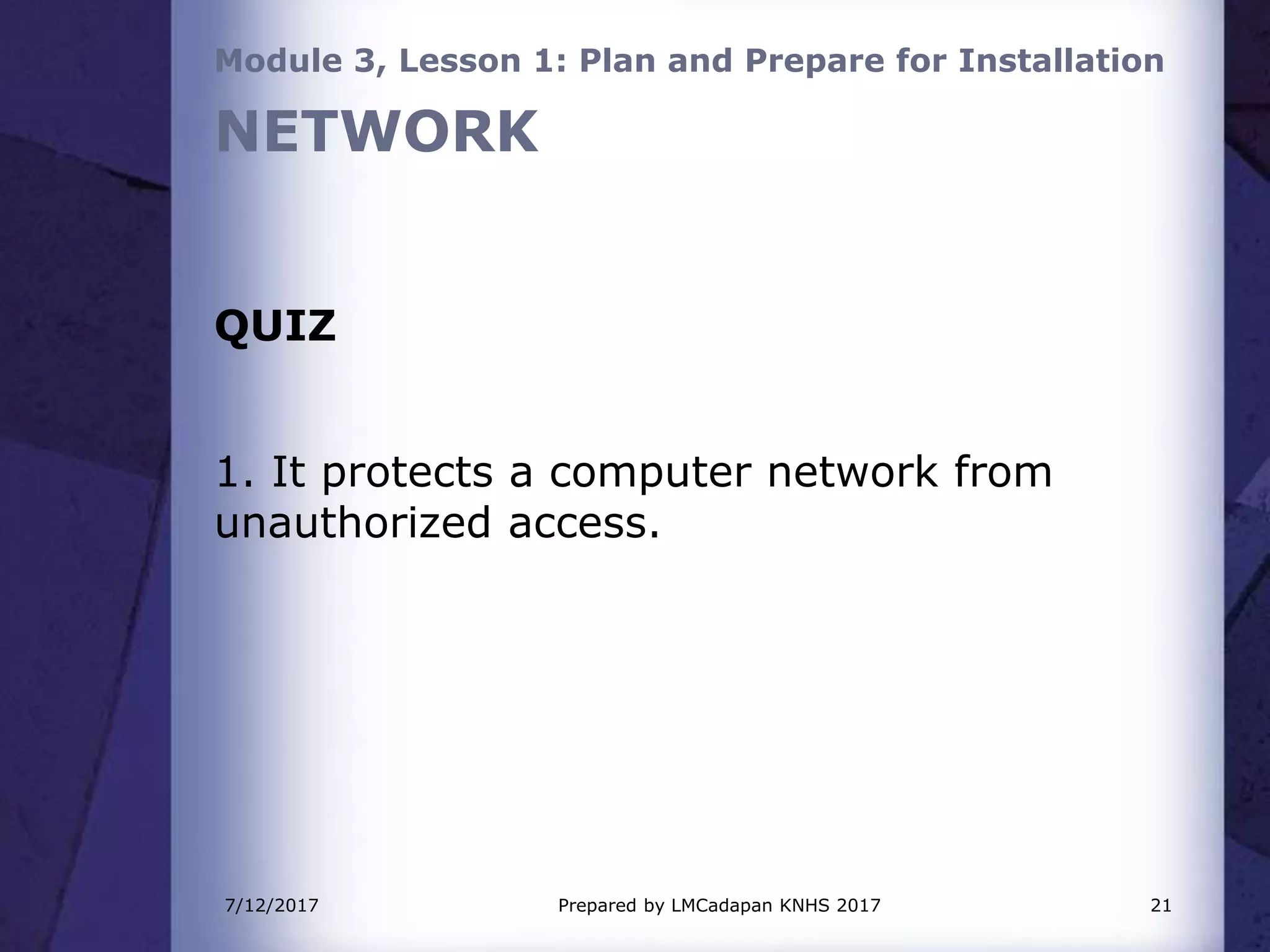 Ict 9 module 3, lesson 1.4 network | PPTX