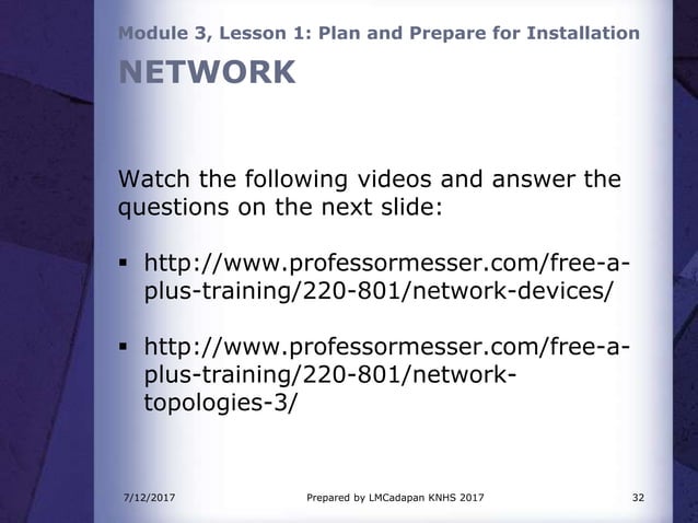 Ict 9 module 3, lesson 1.4 network | PPTX
