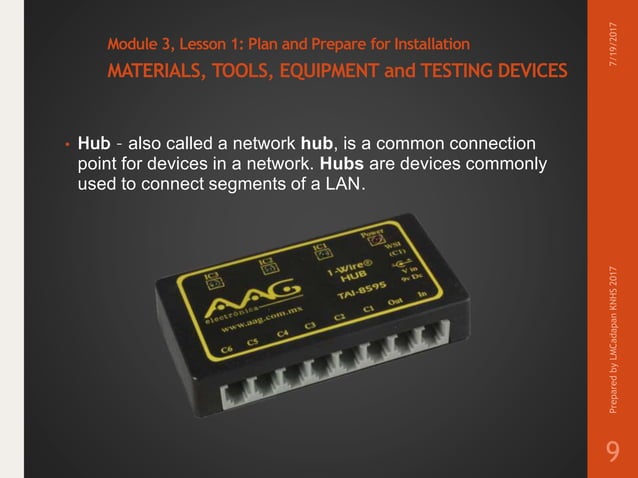 Ict 9 module 3, lesson 1.5 materials, tools, equipment and testing ...