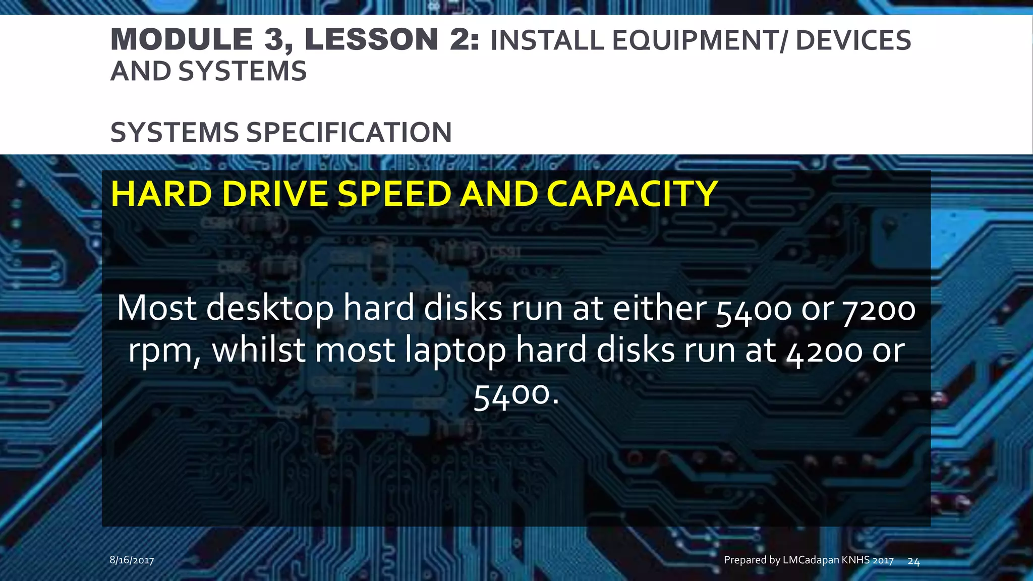 Ict 9 module 3, lesson 2.2 system's specification | PPTX