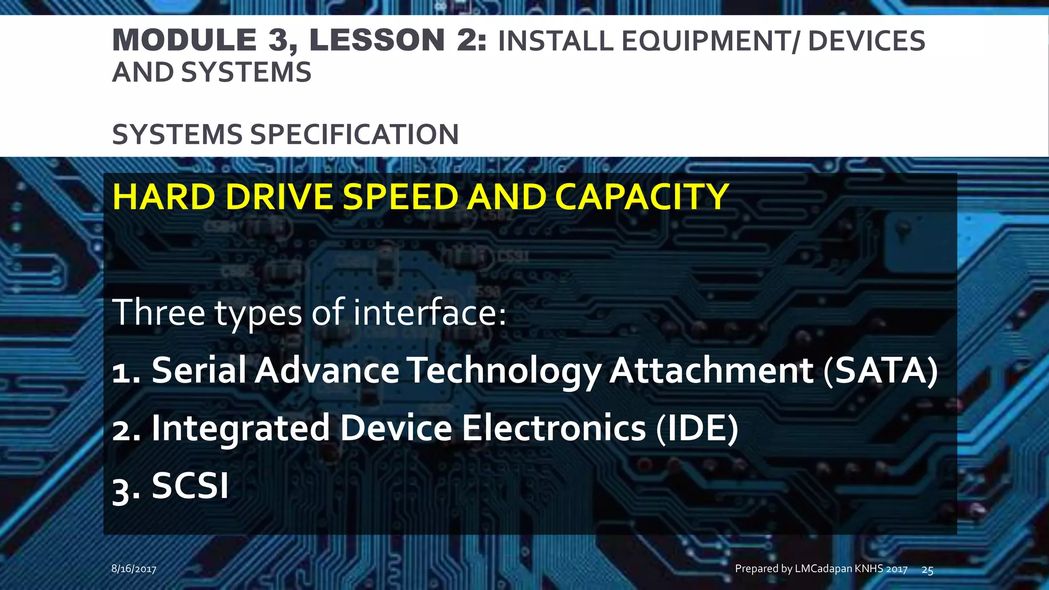 Ict 9 module 3, lesson 2.2 system's specification | PPTX