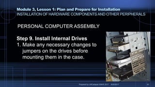 Ict 9 module 3, lesson 2.3 installation of hardware components and ...