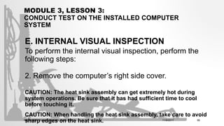 Ict 9 module 3, lesson 3 conducting test on the installed computer ...