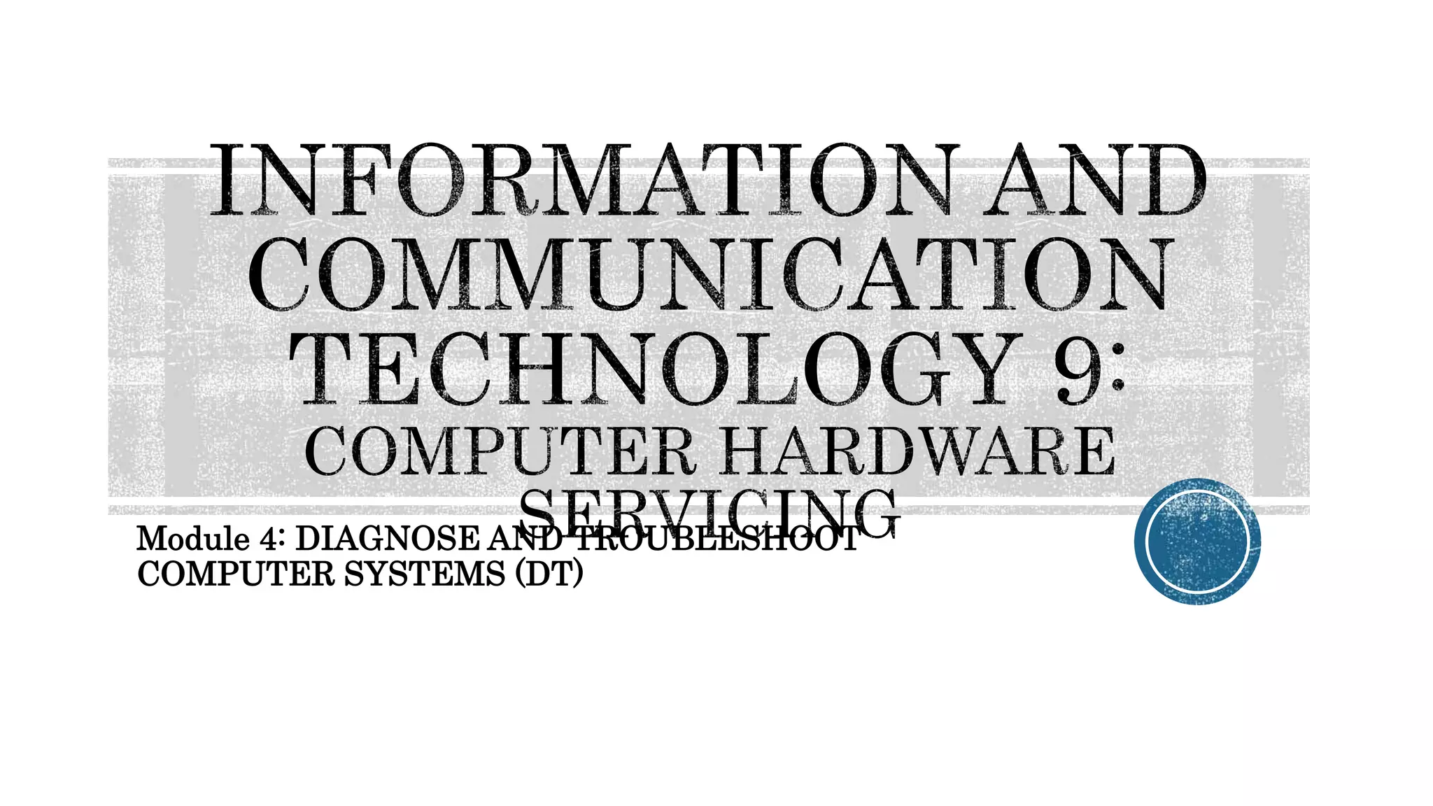 Ict 9 module 4 introduction | PPTX | Operating Systems | Computer Software and Applications