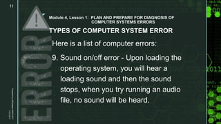 Ict 9 module 4, lesson 1.2 types of computer system errors | PPTX