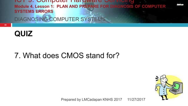 Ict 9 module 4, lesson 1.3 diagnosing computer systems | PPTX