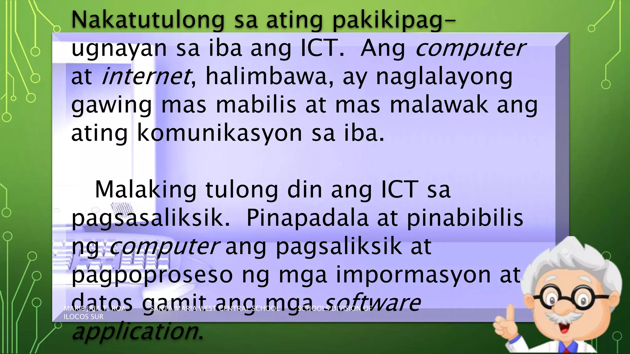 Ict 9 pangangalap ng impormasyon gamit ang ict | PPTX