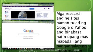 ICT 9 Pangangalap ng Impormasyon Gamit ang ICT | PPTX