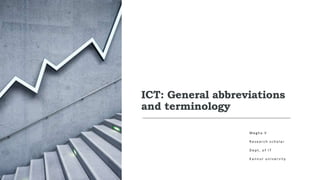 Information and Communication Technology (ICT) abbreviation | PPTX