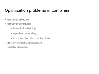 Constraint Programming in Compiler Optimization: Lessons Learned | PPT