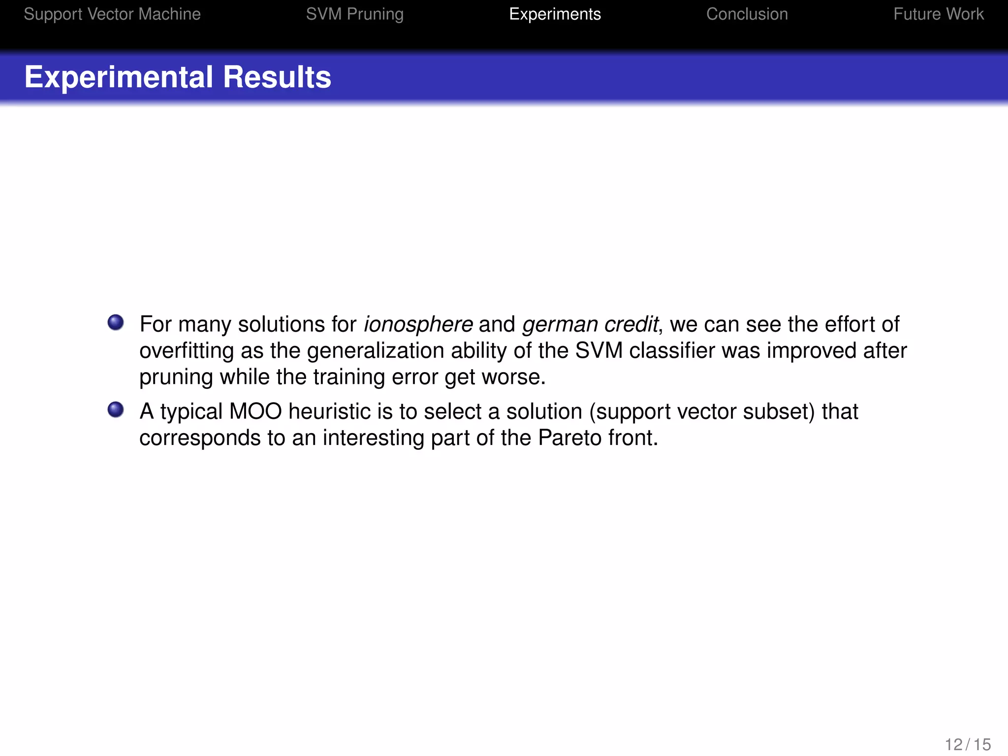 A Multi Objective Genetic Algorithm For Pruning Support Vector Machines Pdf