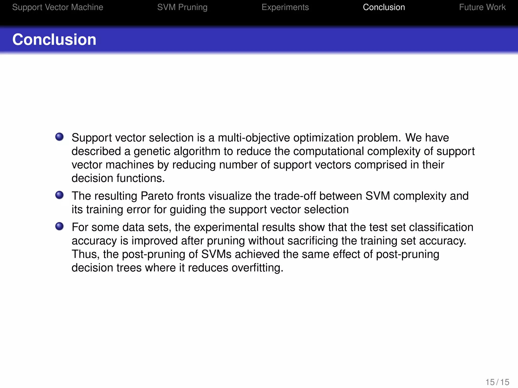 A Multi-Objective Genetic Algorithm for Pruning Support Vector Machines | PDF