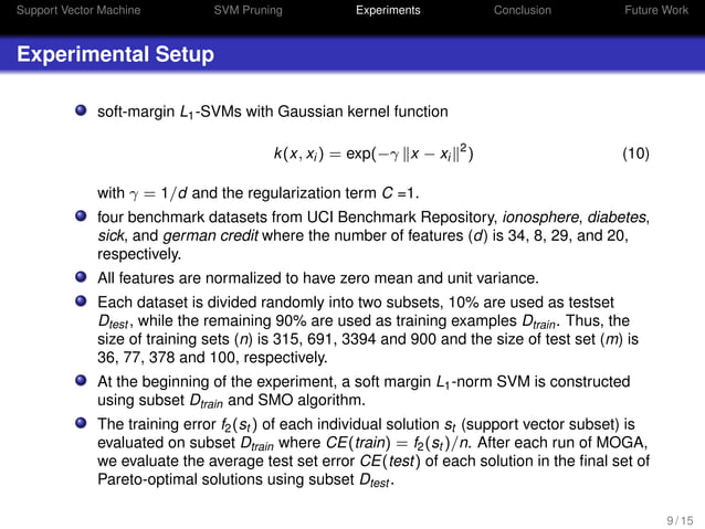 A Multi Objective Genetic Algorithm For Pruning Support Vector Machines Pdf