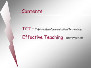 ICT and effective teaching | PDF