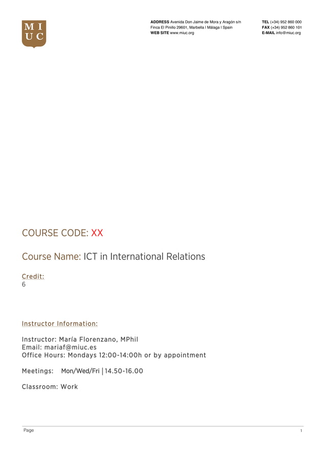 Ict and ir bb syllabus | PDF