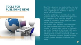 ICT and Journalists: Enhancing Journalism Using Digital Tools | PDF