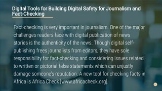 ICT and Journalists: Enhancing Journalism Using Digital Tools | PDF
