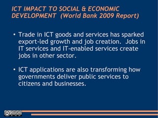ICT AND NATIONAL DEVELOPMENT | PPT