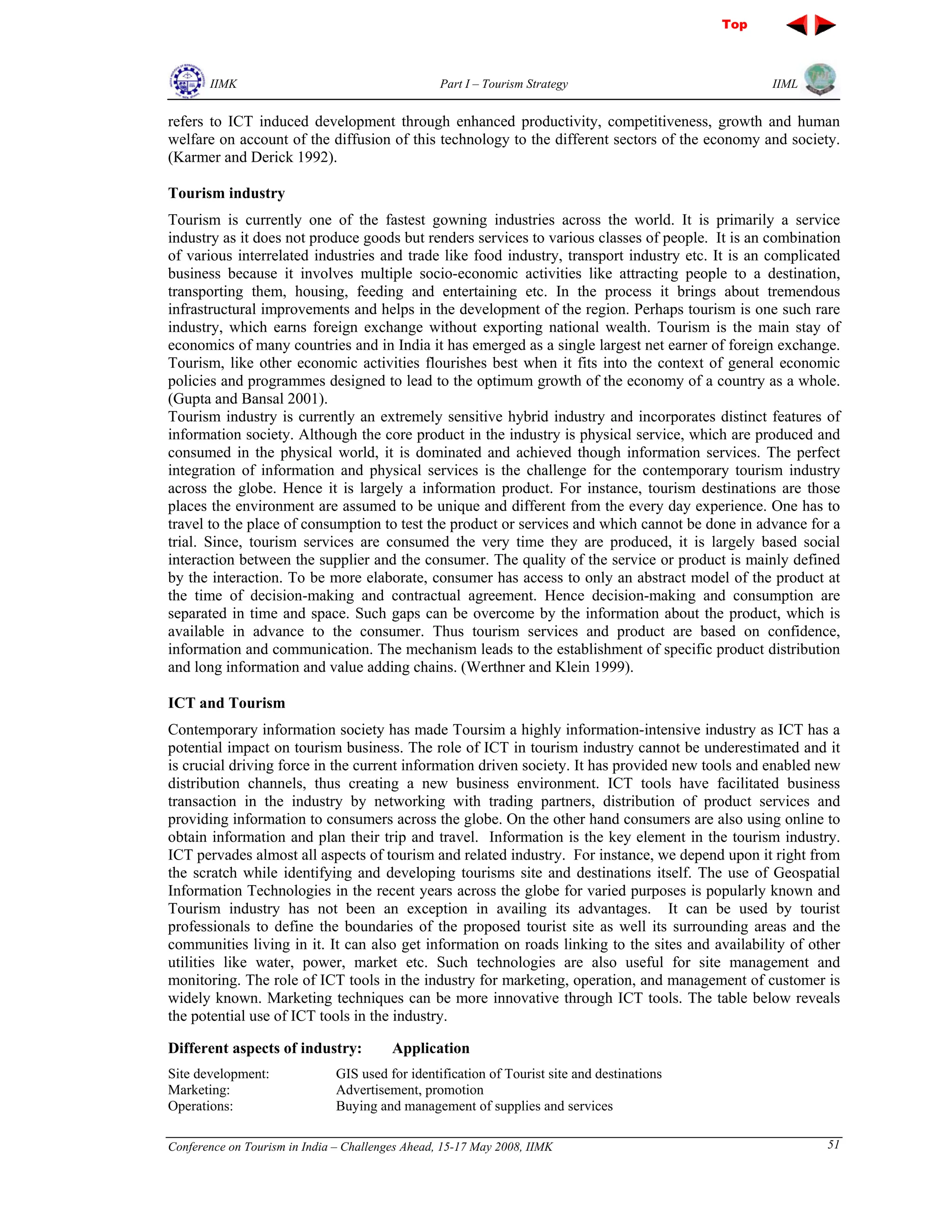 ICT And Tourism Challenges And Opportunities | PDF