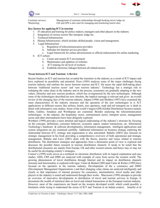 ICT And Tourism Challenges And Opportunities | PDF