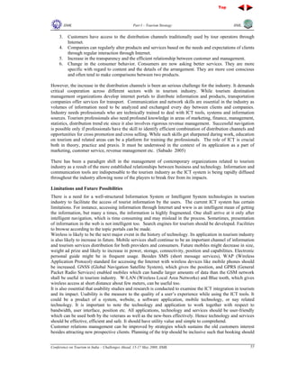 ICT And Tourism Challenges And Opportunities | PDF