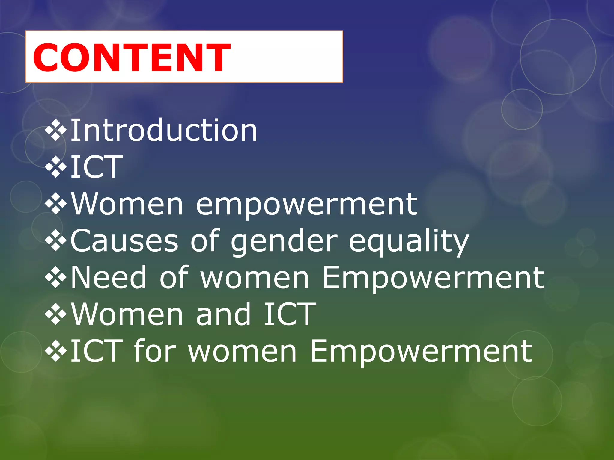 Ict and women empowerment.. | PPTX