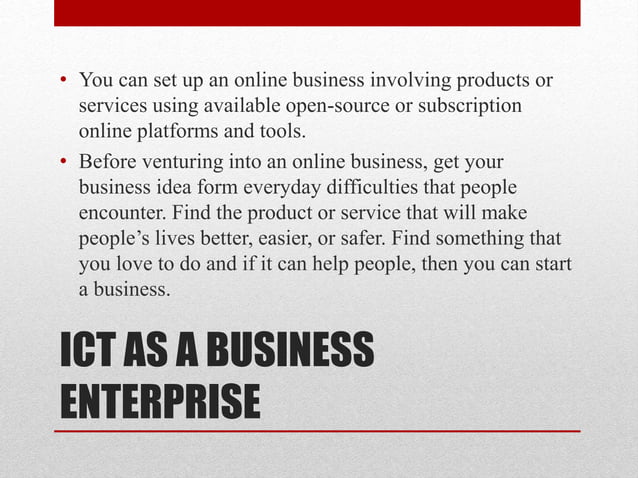 Ict application in business | PPTX | Computer Software and Applications ...