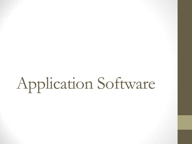 Application software | PPT