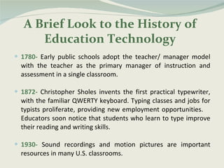 History of Education Technology | PPT
