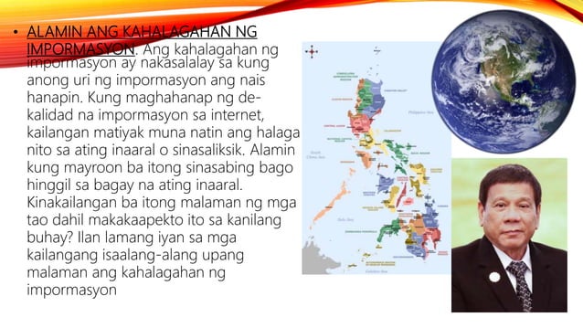 Ict aralin 12 pangangalap at pagsasaayos ng impormasyong gamit ang ict ...