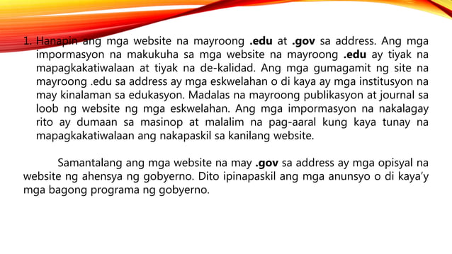 Ict aralin 12 pangangalap at pagsasaayos ng impormasyong gamit ang ict ...