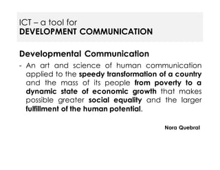 ICT as a Platform for Change | PPT