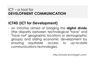 ICT as a Platform for Change | PPT