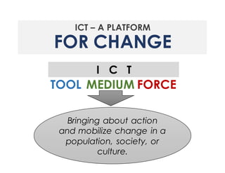 ICT as a Platform for Change | PPT