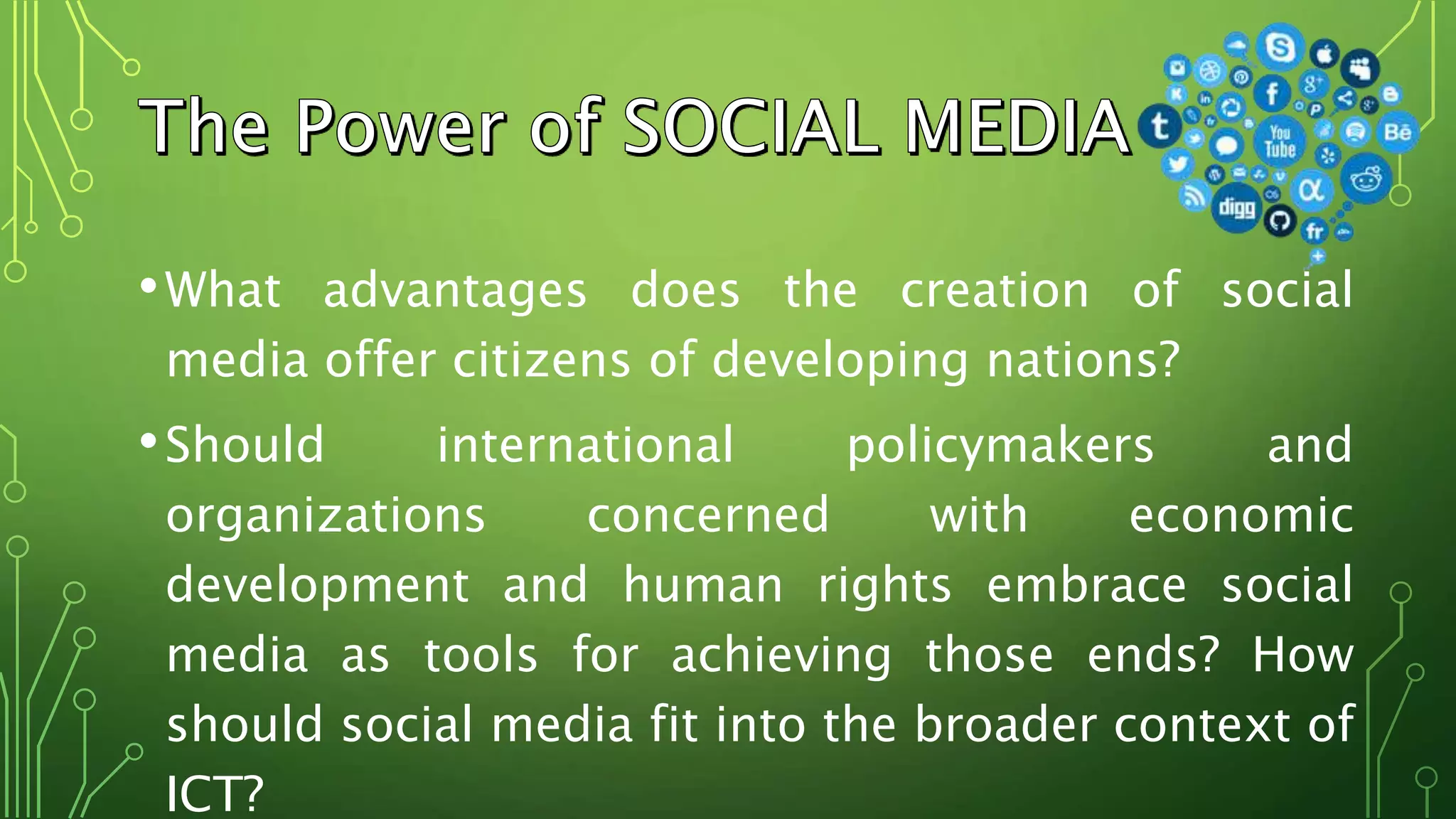 ICT as a Platform for Change | PPTX