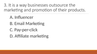 grade 8 matatag ICT as a Tool in Online Marketing | PPTX