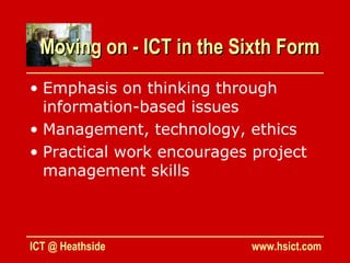 Ict at heathside | PPT