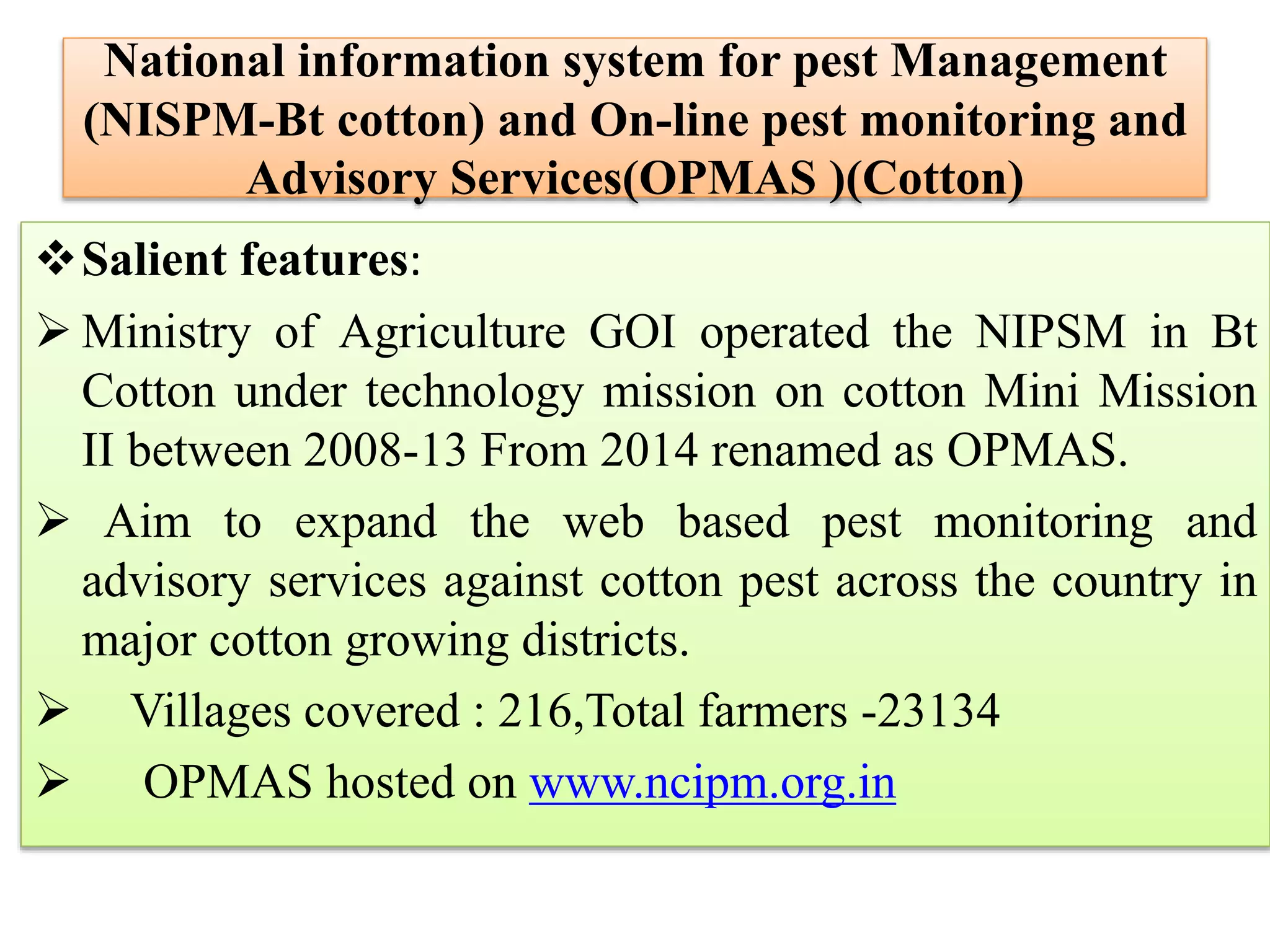 ICT BASED REMOTE AGROECOLOGICAL MONITORING SYSTEM : A Review | PPTX