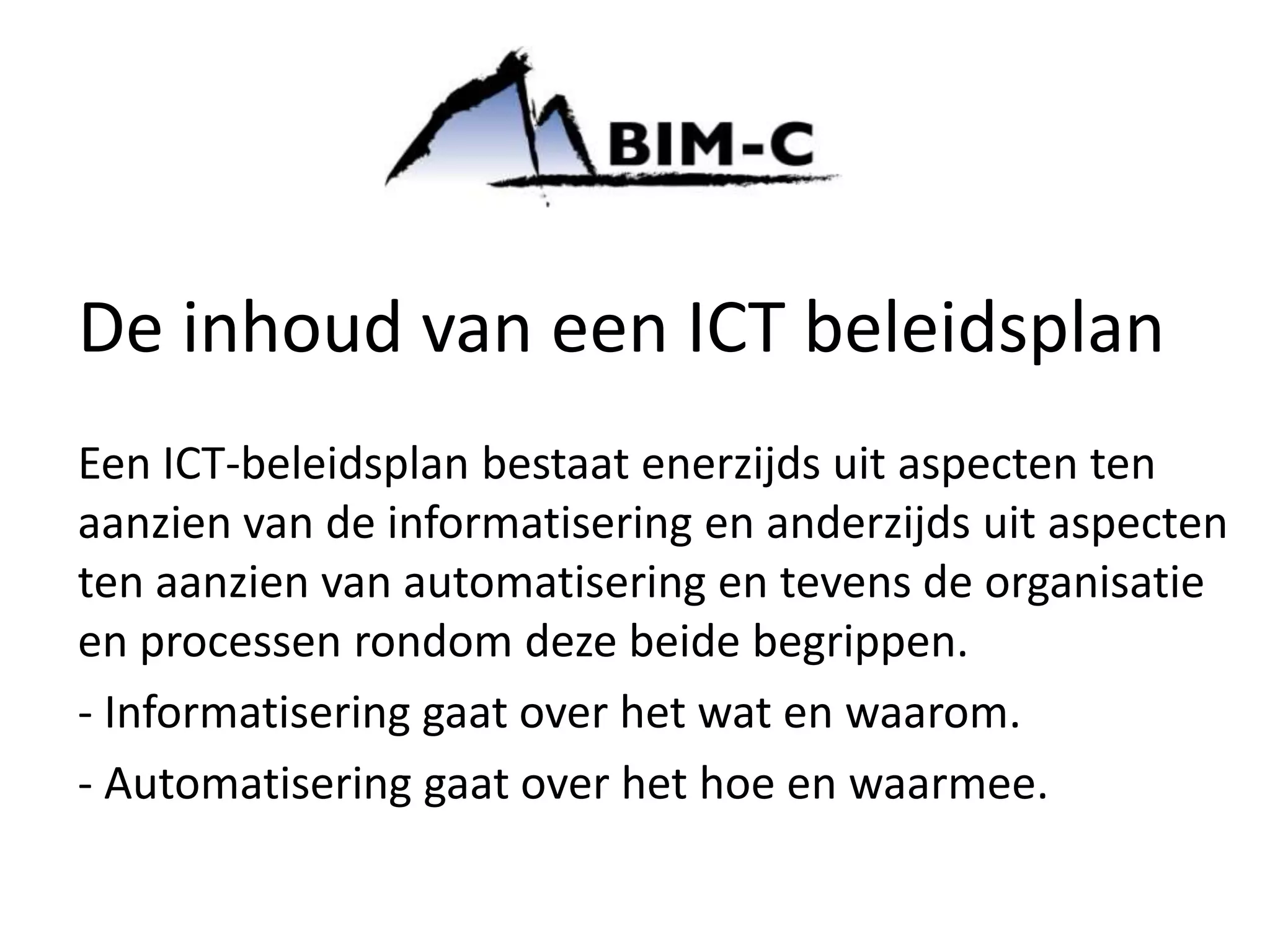 ICT beleidsplan voor woningcorporaties | PPTX