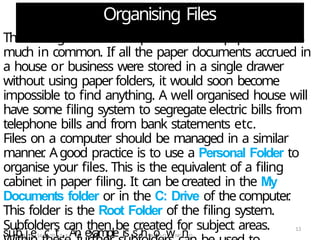 Comprehensive Guide to ICT File and Folder Management Techniques | PPTX