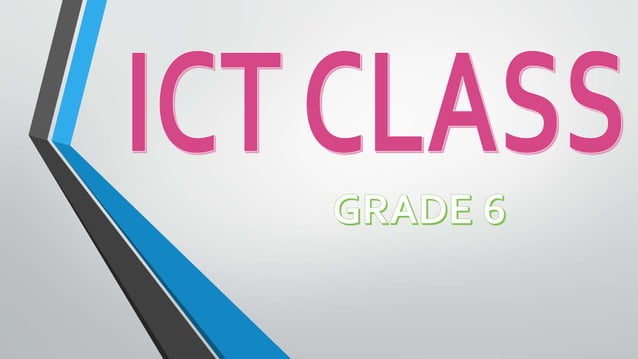 ICT CLASS grade 6 chapter 1.pptx | Operating Systems | Computer ...