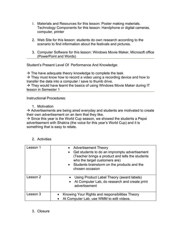 Ict competency lesson plan homec aisha and linna | DOC