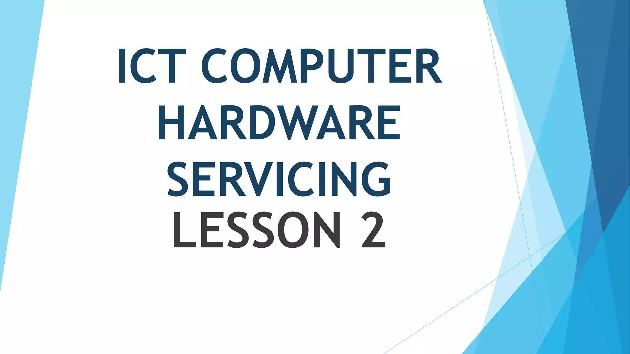 ICT COMPUTER HARDWARE SERVICING-PPT.pptx | Home Improvement | Home & Garden